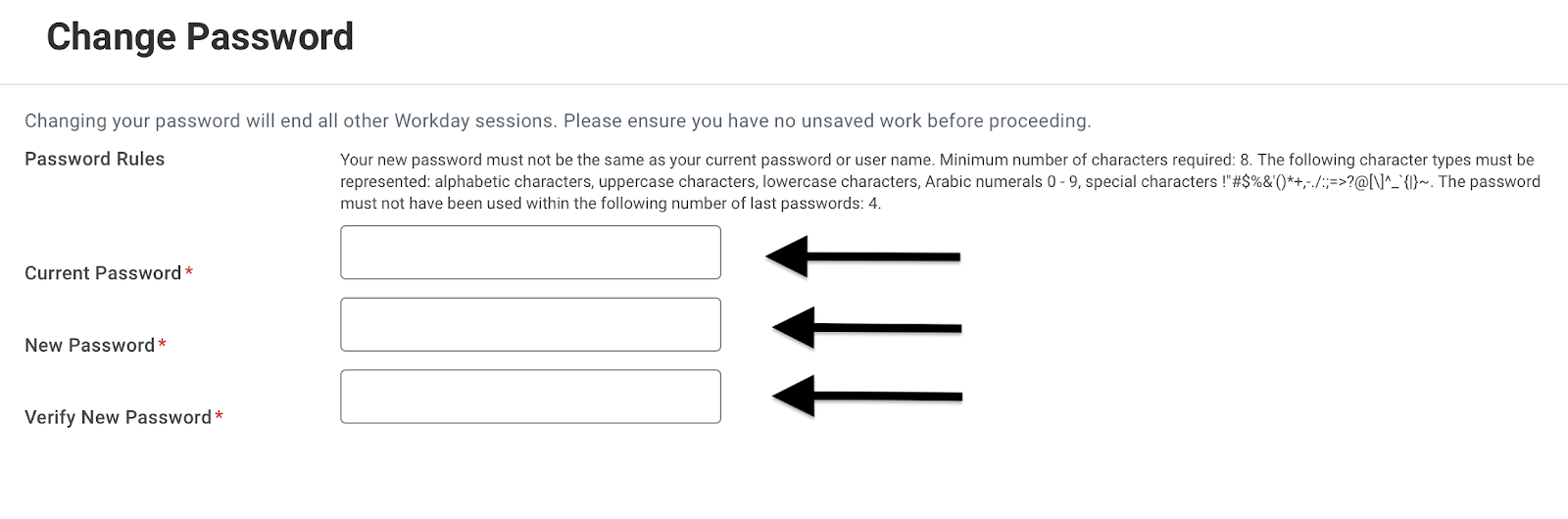 Changing or reseting your workday password – Nomad Health